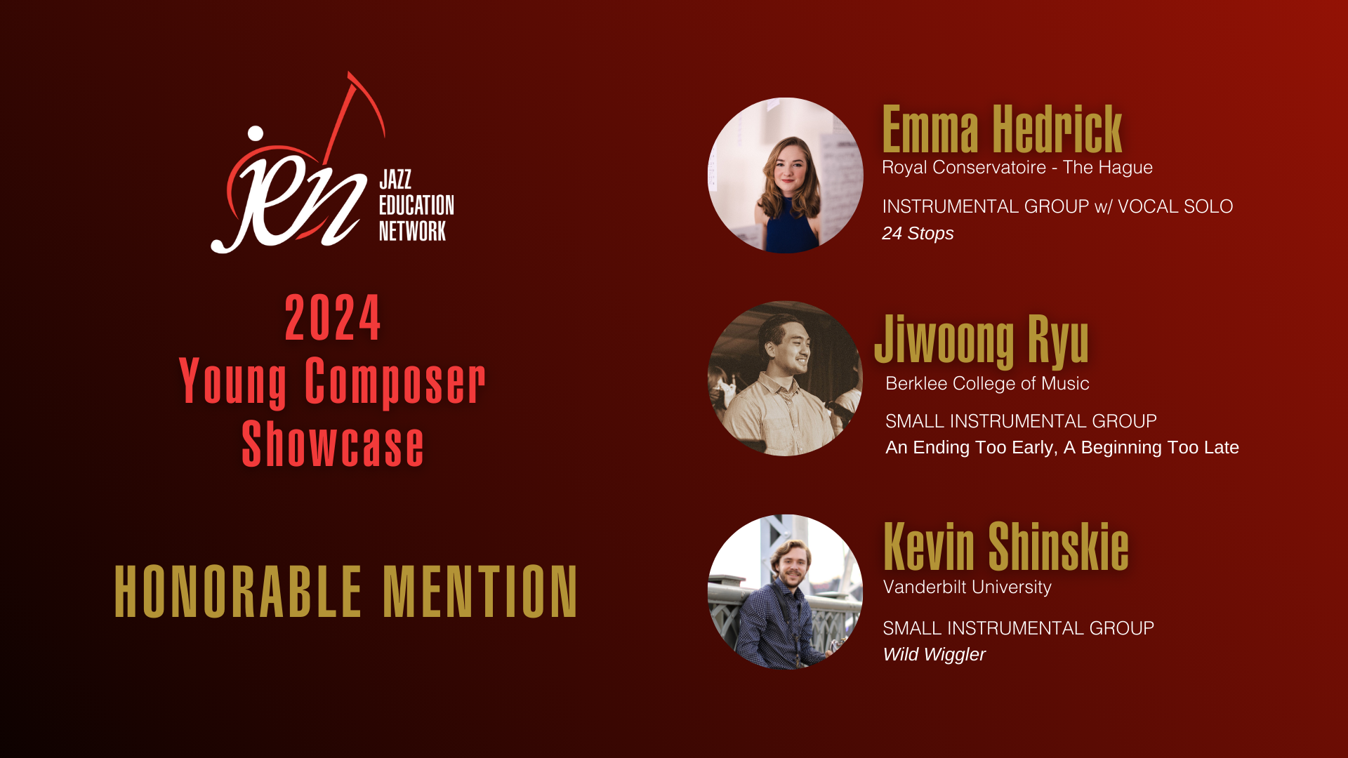Young Composer Showcase Selectees - Jazz Education Network
